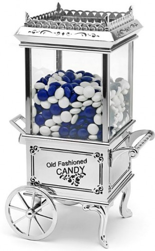 Silver Antique Candy Dispenser Cart