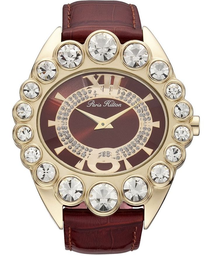Paris Hilton Women’s Crown Large White Stones Watch