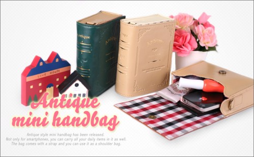 Antique Book Style Shoulder Bag