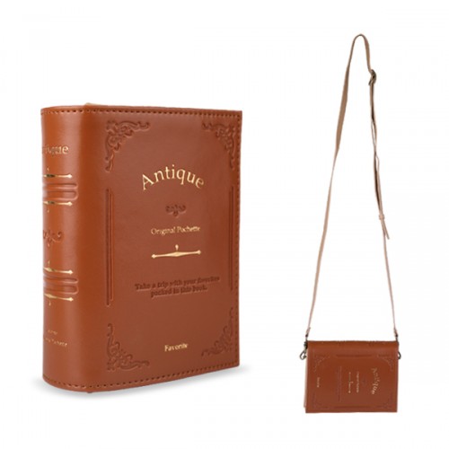 Antique Book Style Shoulder Bag