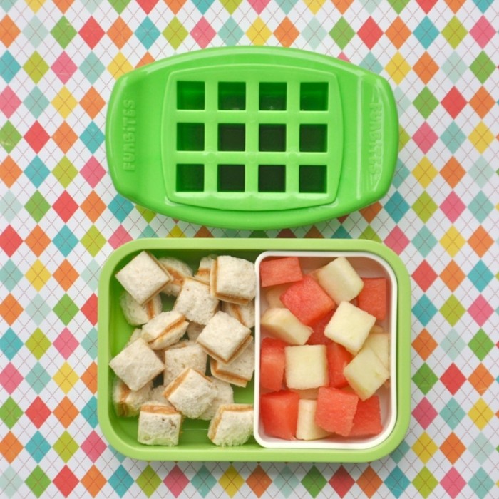 Cuts kids’ food into fun-shaped bite-sized pieces