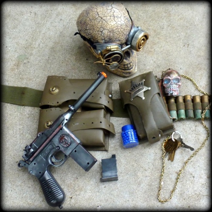 Steampunk Victorian Gun Mauser Broomhandle Pirate Airsoft