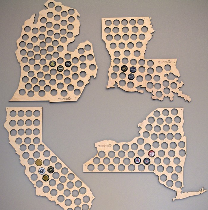 Beer Cap Map of Your Home State