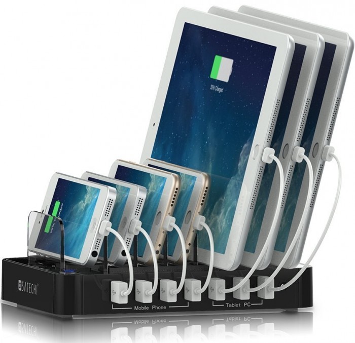 7-Port USB Charging Station Dock for iPhone 6 Plus/6/5S/5C/5/4S