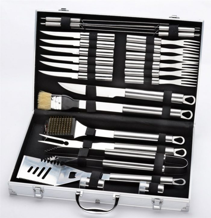 Premium 24 Pieces Stainless Steel BBQ Set