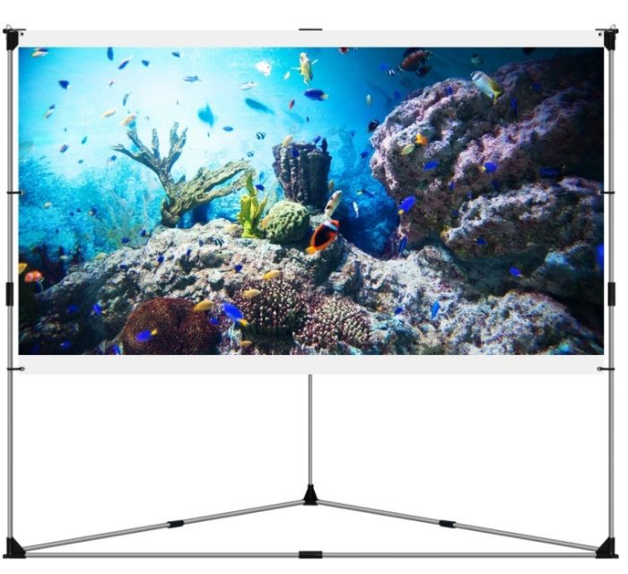 Portable Outdoor Projection Screen and Setup Stand