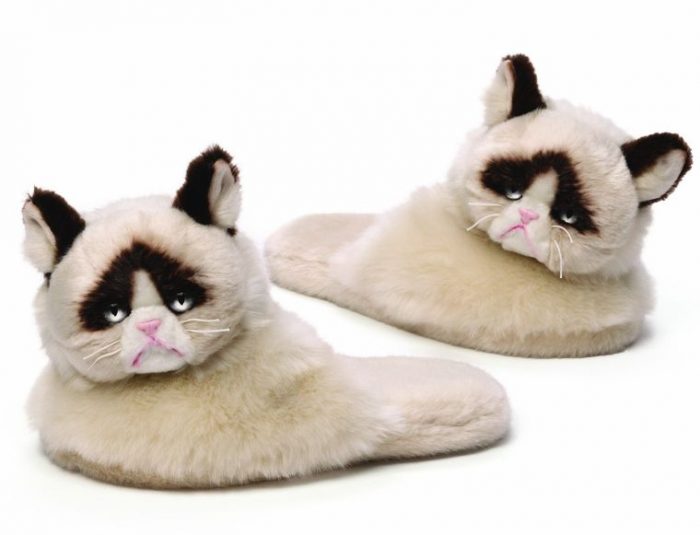 Grumpy Cat Plush Slippers