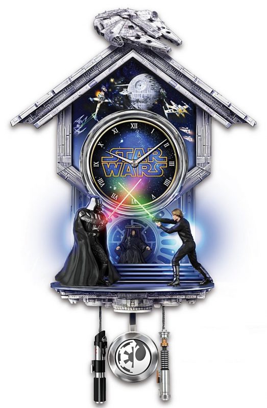 STAR WARS: Sith vs. Jedi Wall Clock with Light Up Lightsaber Duel and ...