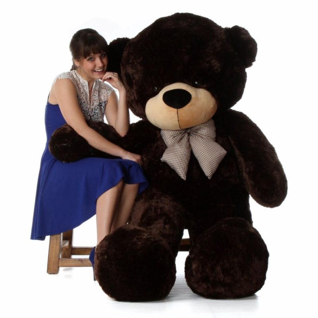 6 Foot Life-size Teddy Bear Rich Chocolate Brown Cuddly Stuffed Toy ...
