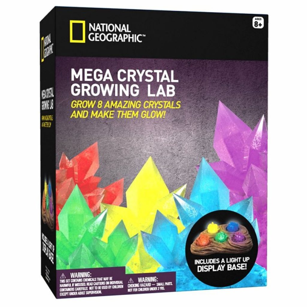 Mega Crystal Growing Lab – 8 Colors to Grow with Night Light Display Stand!
