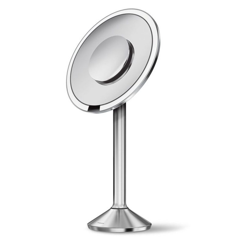 Sensor Mirror Pro, 8 inch Round Lighted Makeup Mirror, 5x Magnification ...