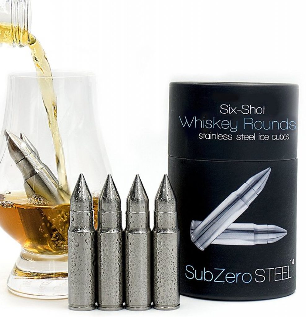 Whiskey Rounds Solid Stainless Steel Bullet Shaped Whiskey Stones