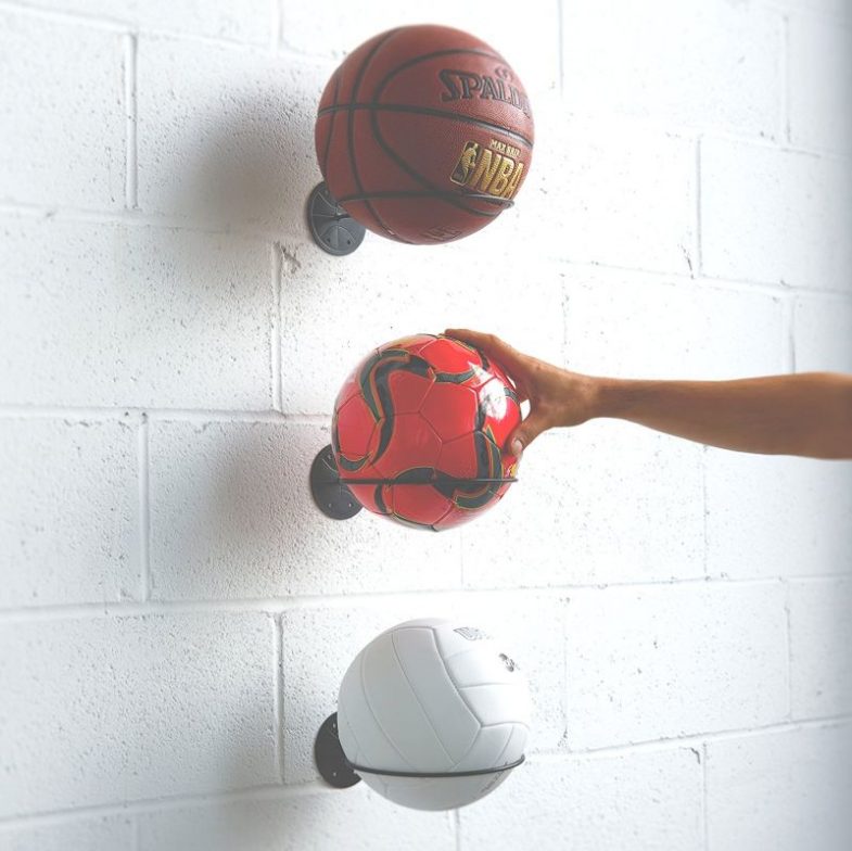 Wall Mount Ball Holder Multi-Function Sports Ball Holder
