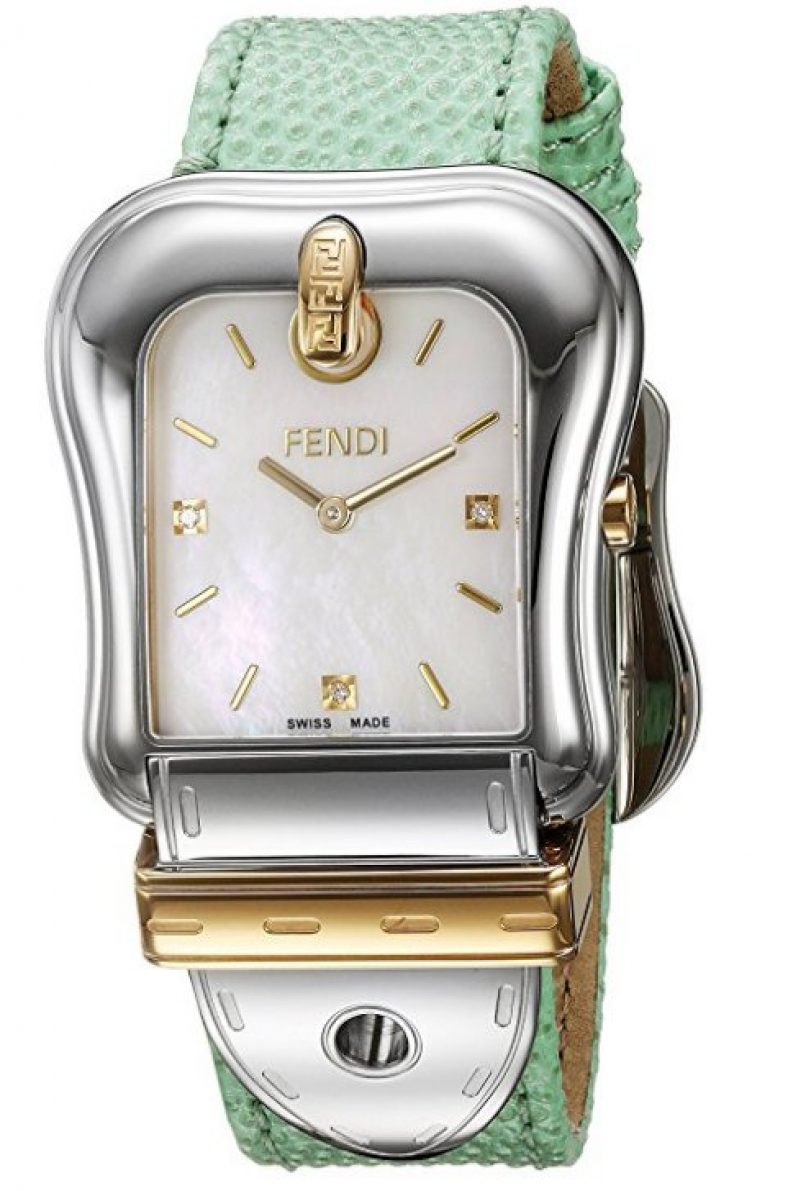 Fendi Women’s ‘B.’ Swiss Quartz Stainless Steel and Leather Dress Watch