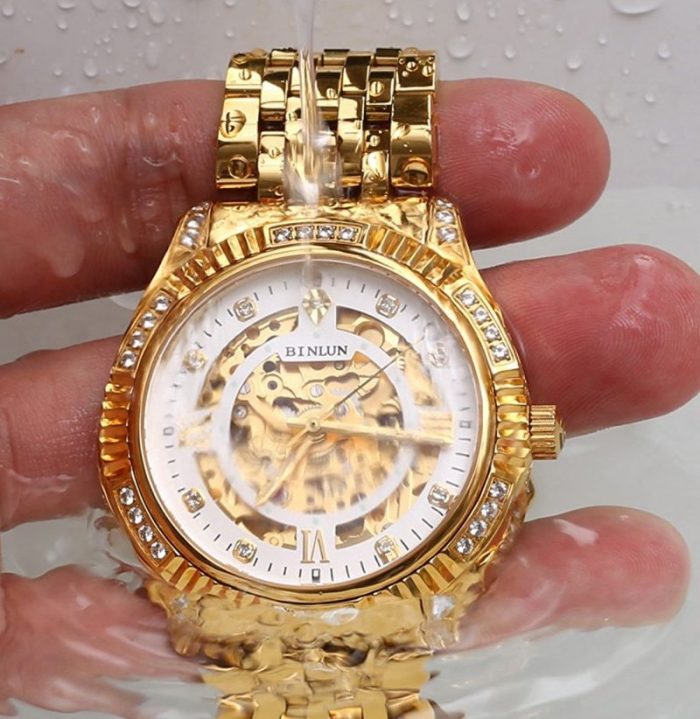 18K Gold Plated Automatic Wrist Watches