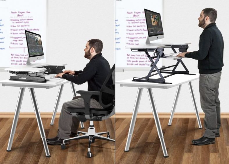 Preassembled Height Adjustable Desk Sit Stand Elevating Desktop