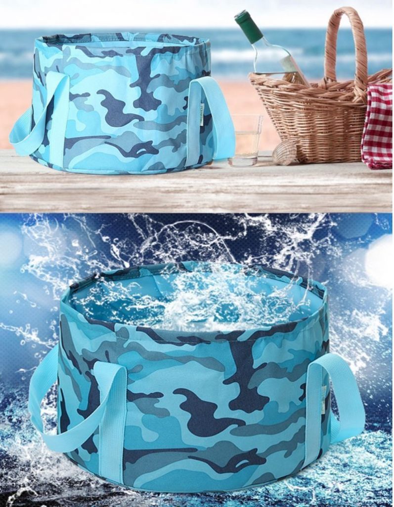 Premium Collapsible Bucket with Carrying Pouch -Multifunctional Folding ...