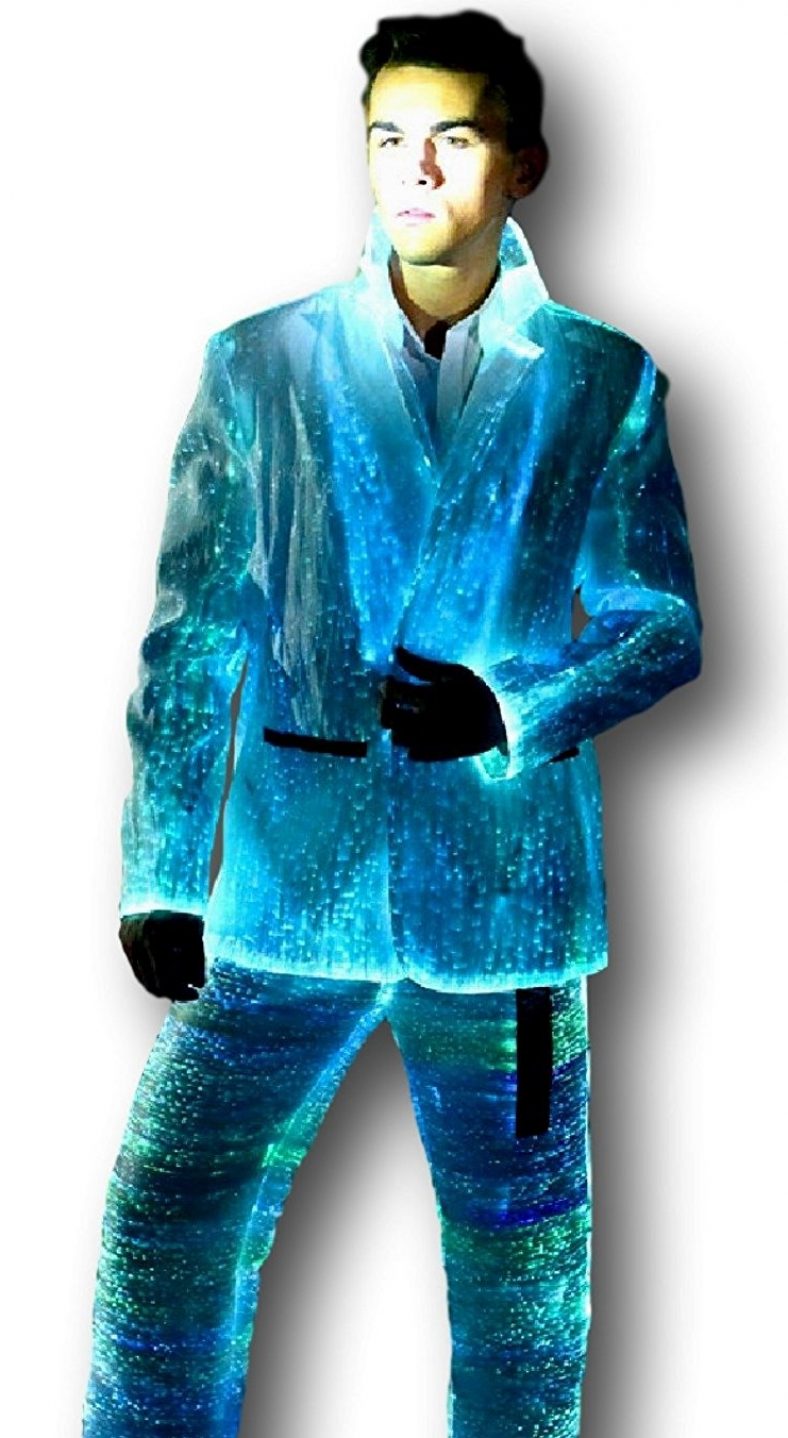Men’s Fiber Optic Light up Suit Jacket and Pants