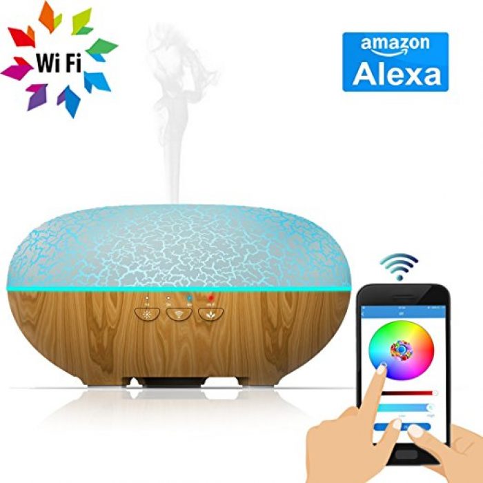 Ultrasonic Aroma Essential Oil Diffuser, Okela Smart Wi-Fi Humidifier ...