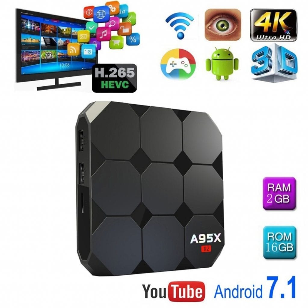 Android 7.1 R2 TV Box amlogic Quad Core 64 Bit 2 GB Ram 16 GB ROM 4K ...