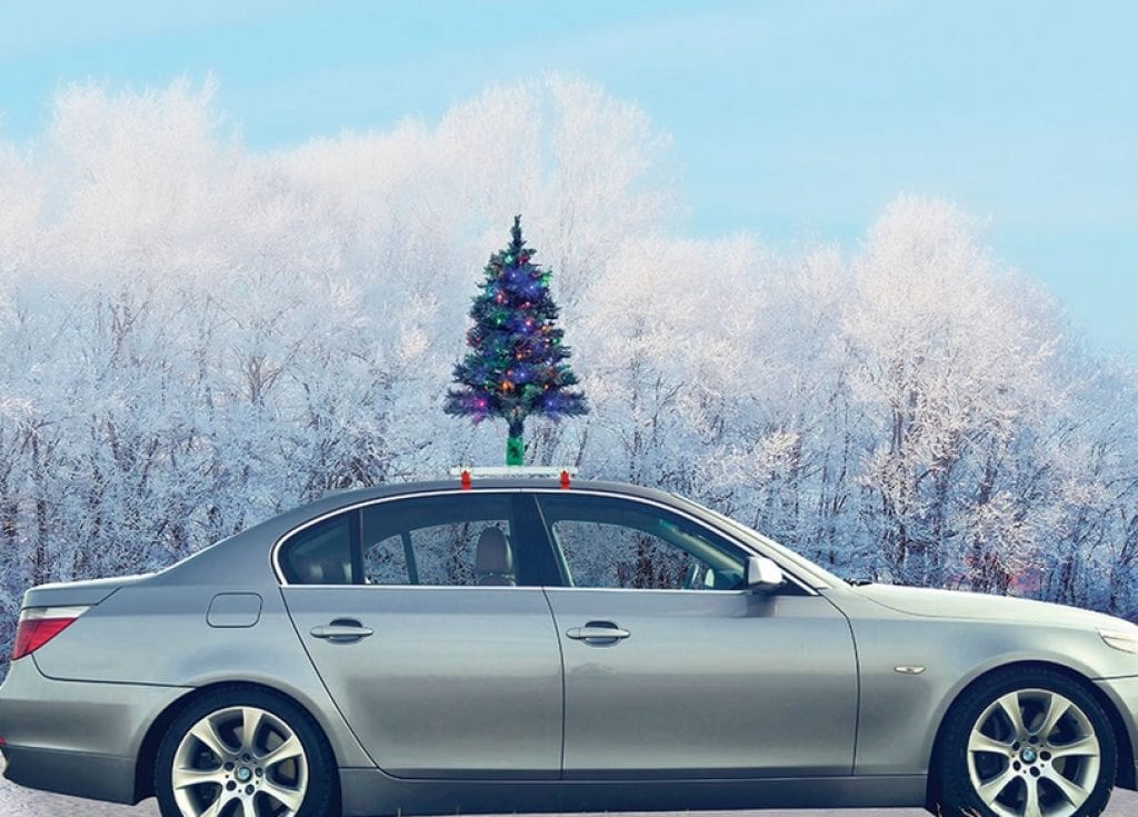 The Car Mounted Lighted Christmas Tree