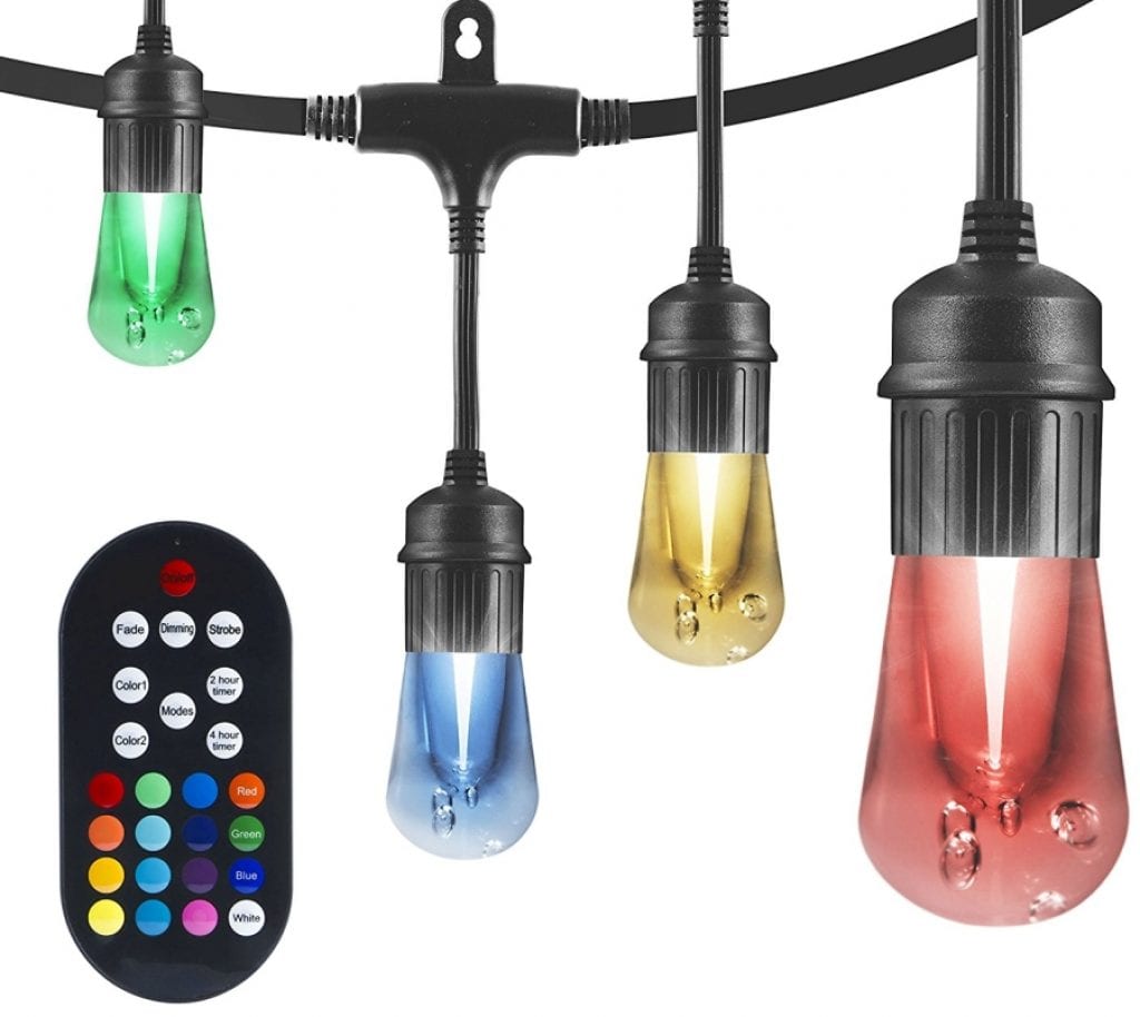 Vintage Seasons LED Warm White and Color Changing Café String Lights