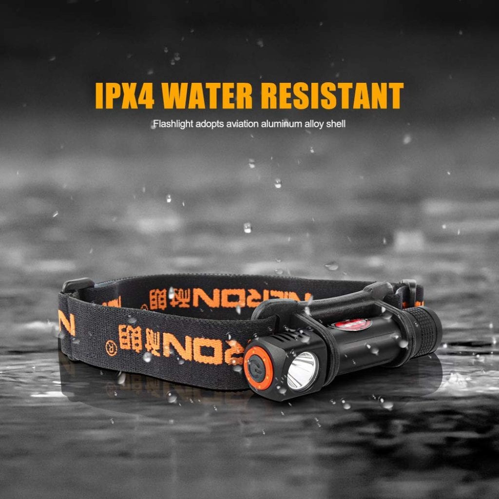 Mini LED Head lamp 120Lm Camping 72 Meter Long Beam Waterproof IPX4 ...