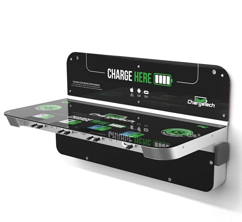 ChargeTech Wall Mounted Power Shelf Charging Station w/ 8 High Speed ...