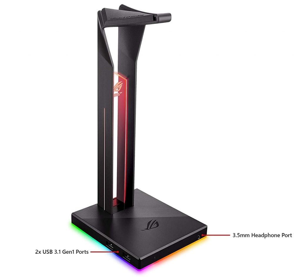 Asus ROG Throne Qi Gaming Headset Stand with Integrated 10W Wireless Qi ...