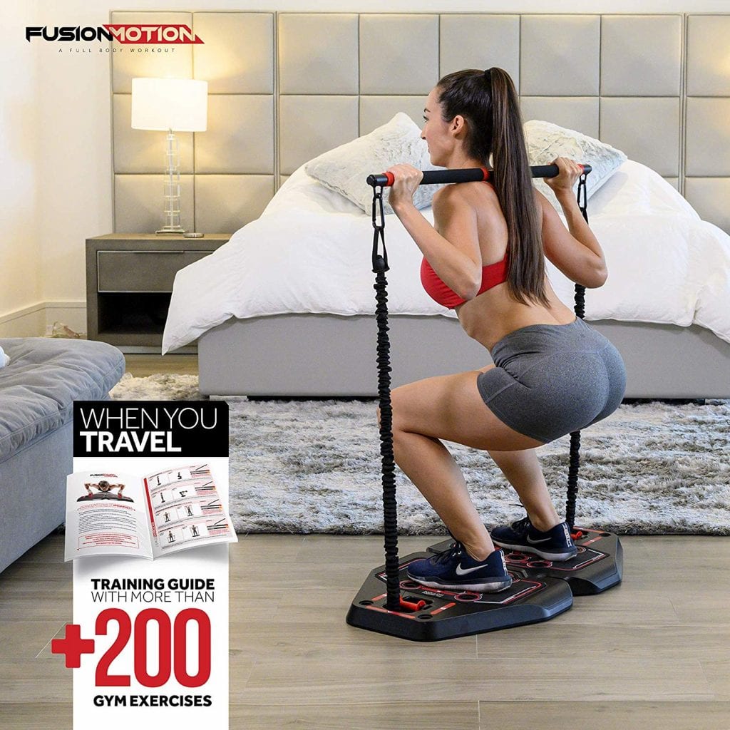 Fusion Motion Portable Gym with 8 Accessories Including Heavy Resistance Bands
