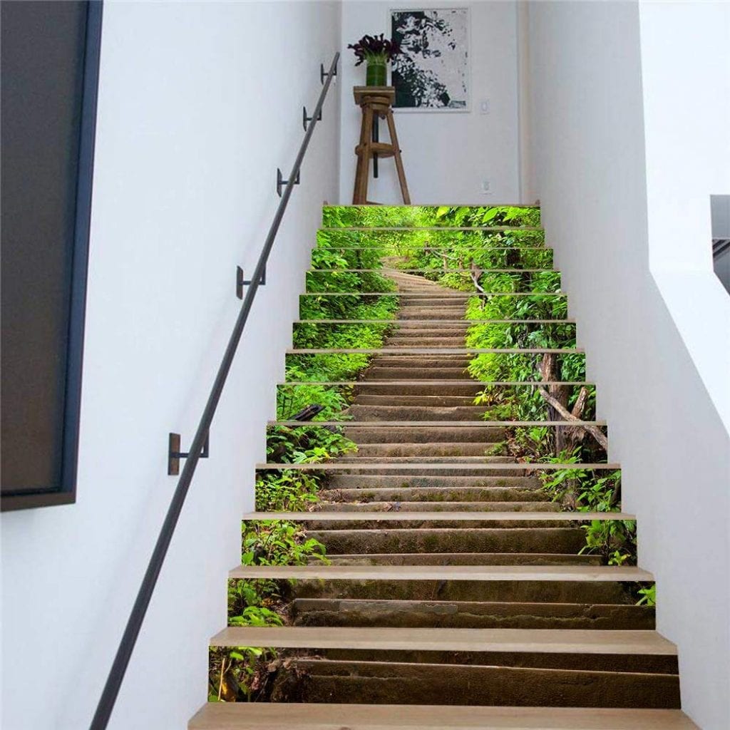 3D Stair Stickers Wall Decor