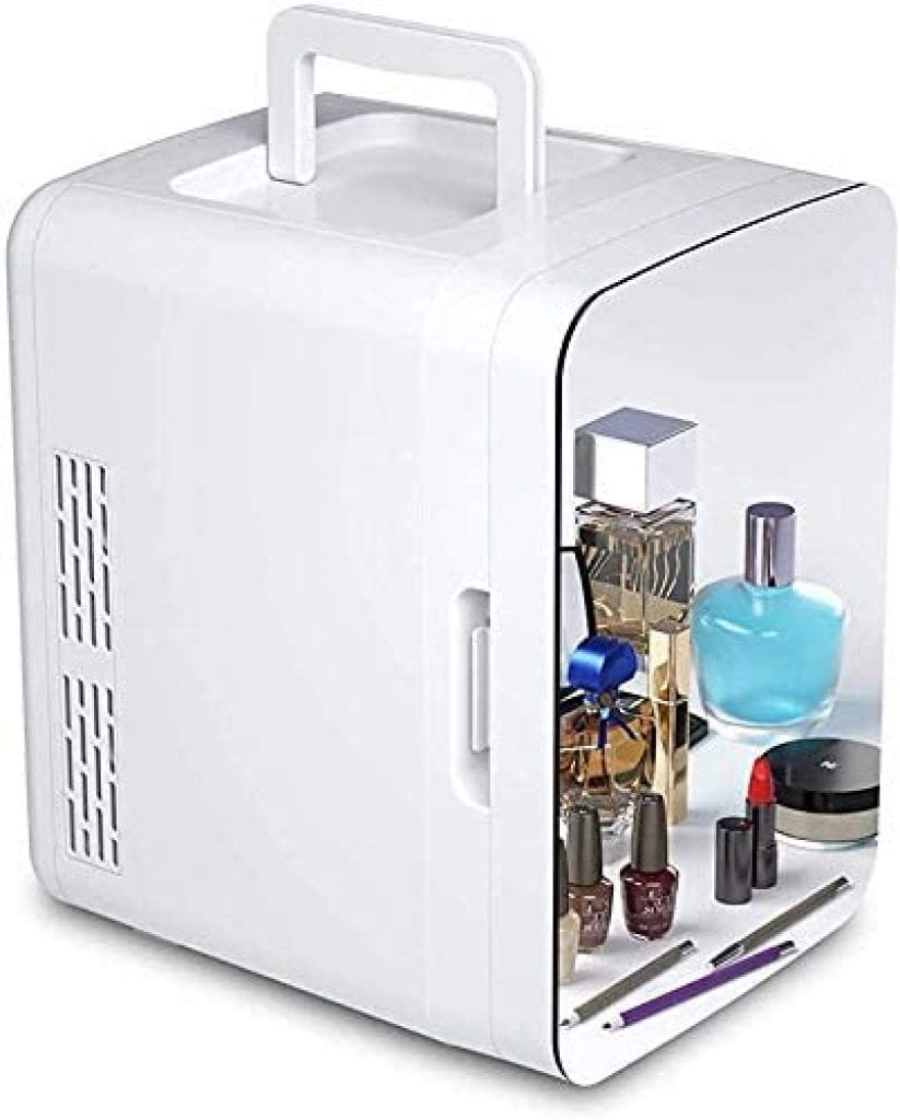 Makeup Cosmetics Mirrored Door Mini Fridge Thermoelectric Cooler and ...