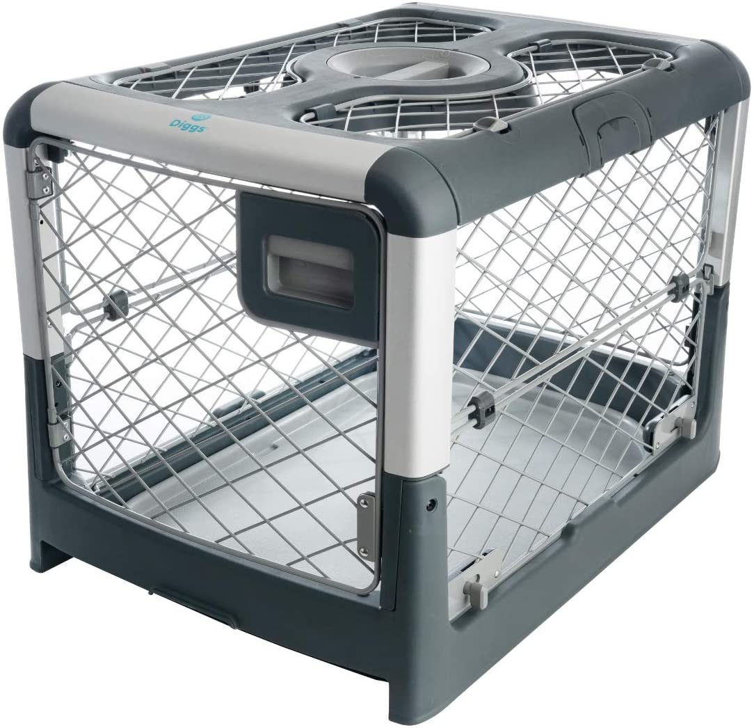 Portable Travel Dog Crate With Collapsible Kennel Walls