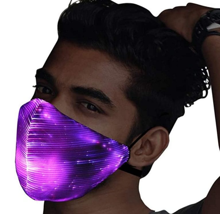 LED Mask with 7 Color Glowing Luminous Rave Mask
