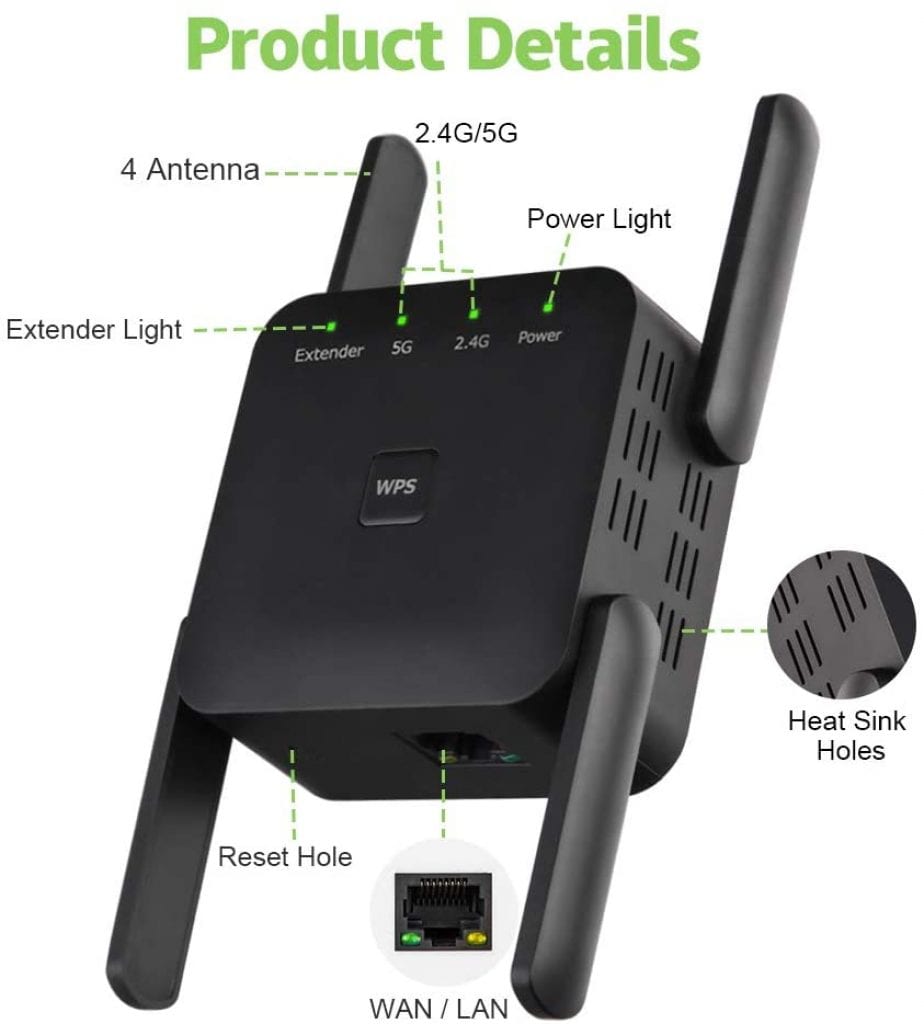 WiFi Range Extender Wireless Signal Repeater Booster